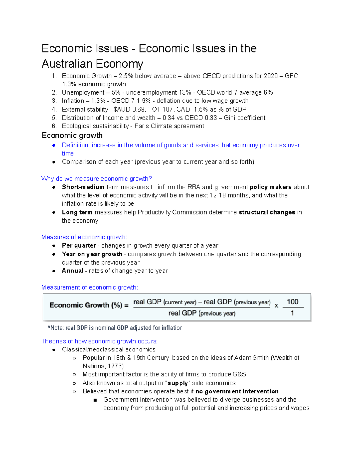 Topic 9 - Economic Issues - Economic Issues - Economic Issues in the ...