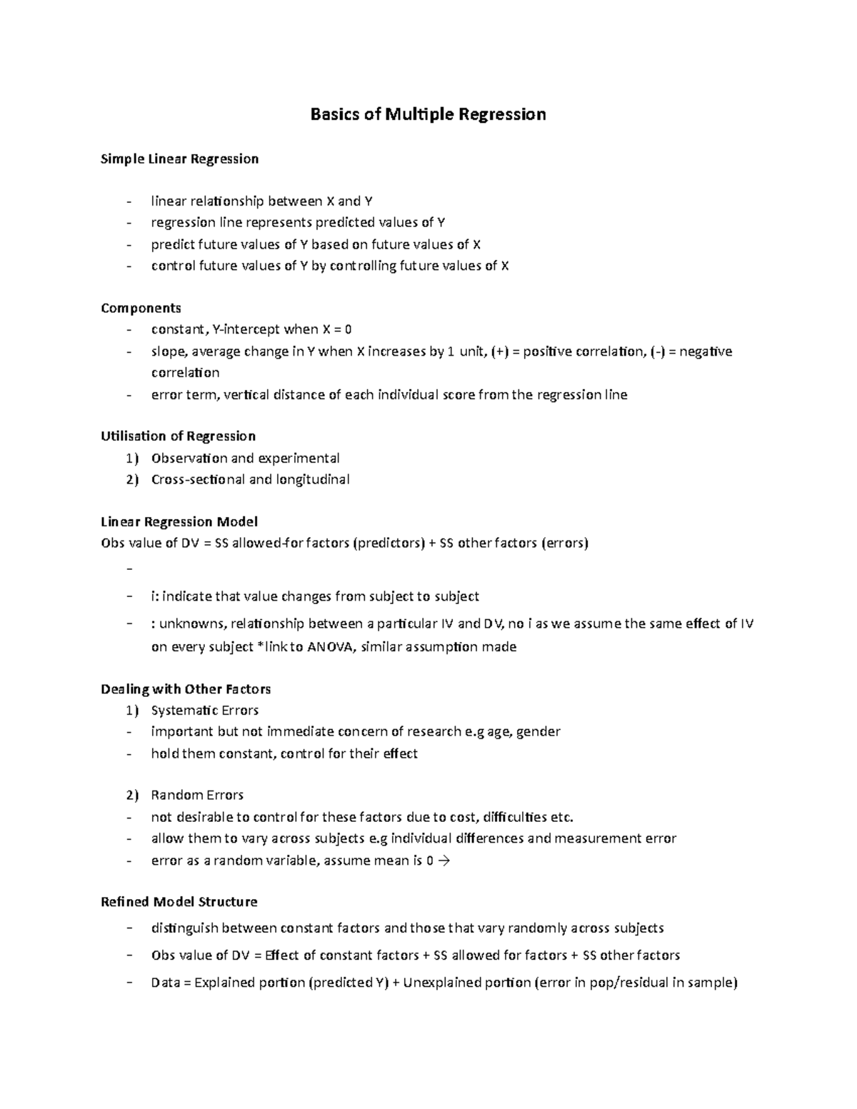 HP2100 Basics of Multiple Regression - Basics of Multiple Regression ...
