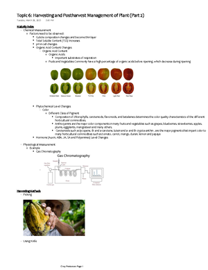 Topic 6 Harvesting and Postharvest Management of Plant (Part 3) - Types ...