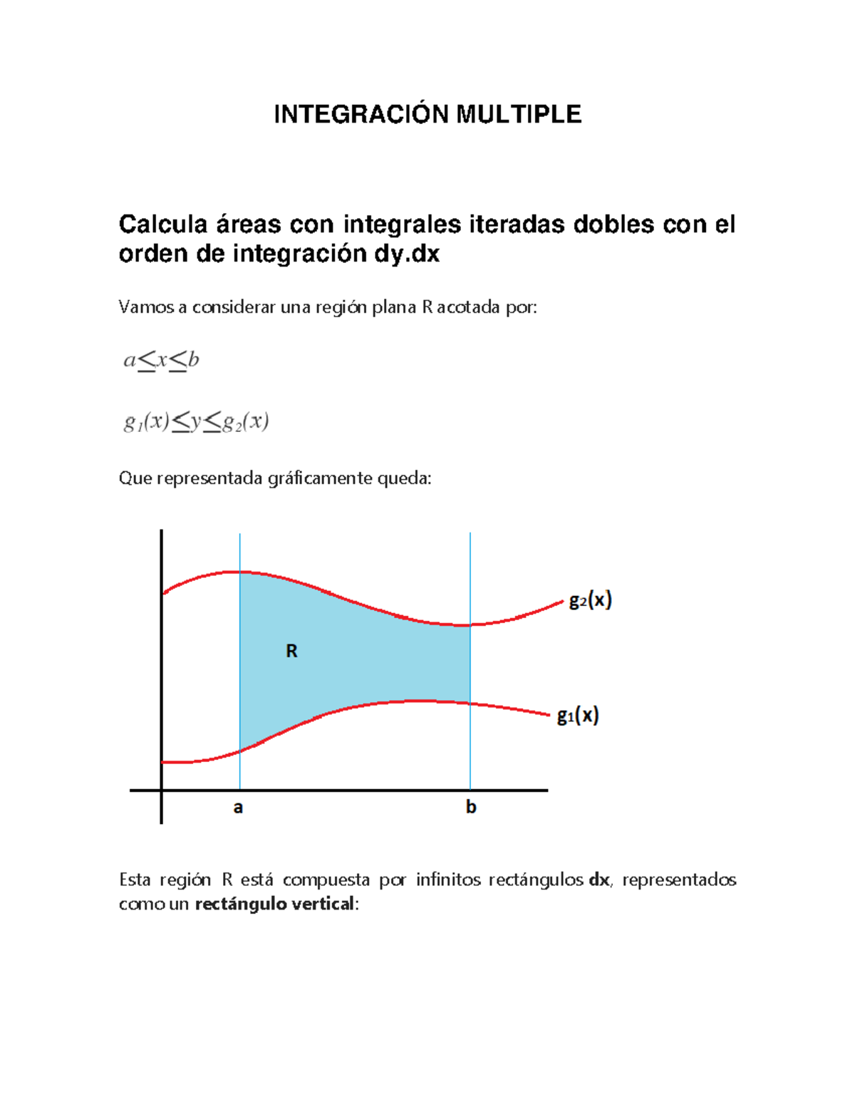 Integración Multiple - EJERCICIOS DE INTEGRACION - INTEGRACIÓN MULTIPLE Calcula áreas con ...