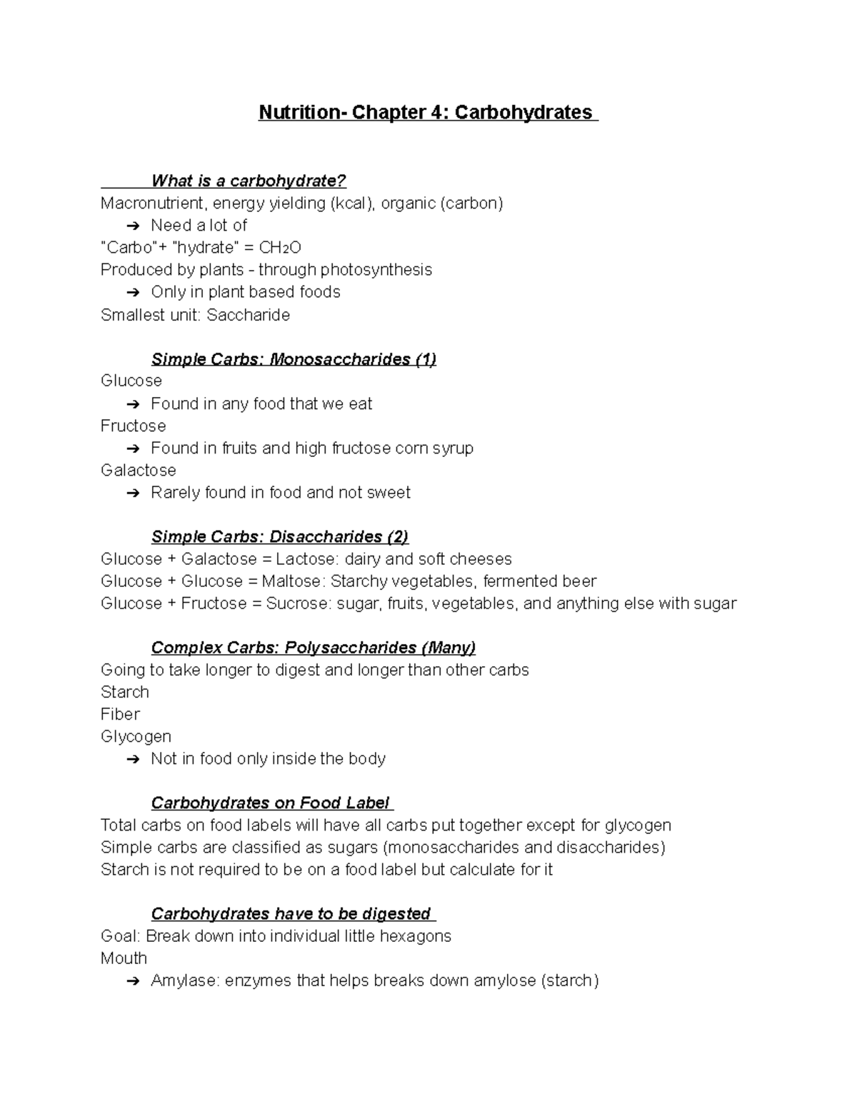 Nutrition Chapter 4 - Lecture notes 1 - Nutrition- Chapter 4 ...