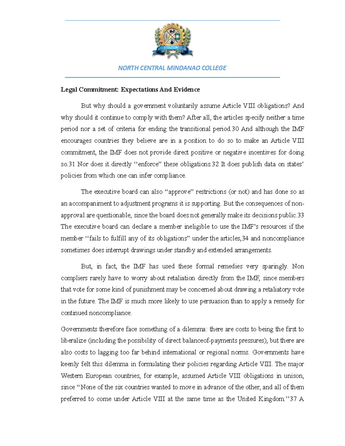 GEC 100 Legal Commitment (Expectations And Evidence) - Legal Commitment ...