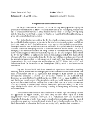 Group 3 Reflection-Classical Theories Of Economic Growth and ...