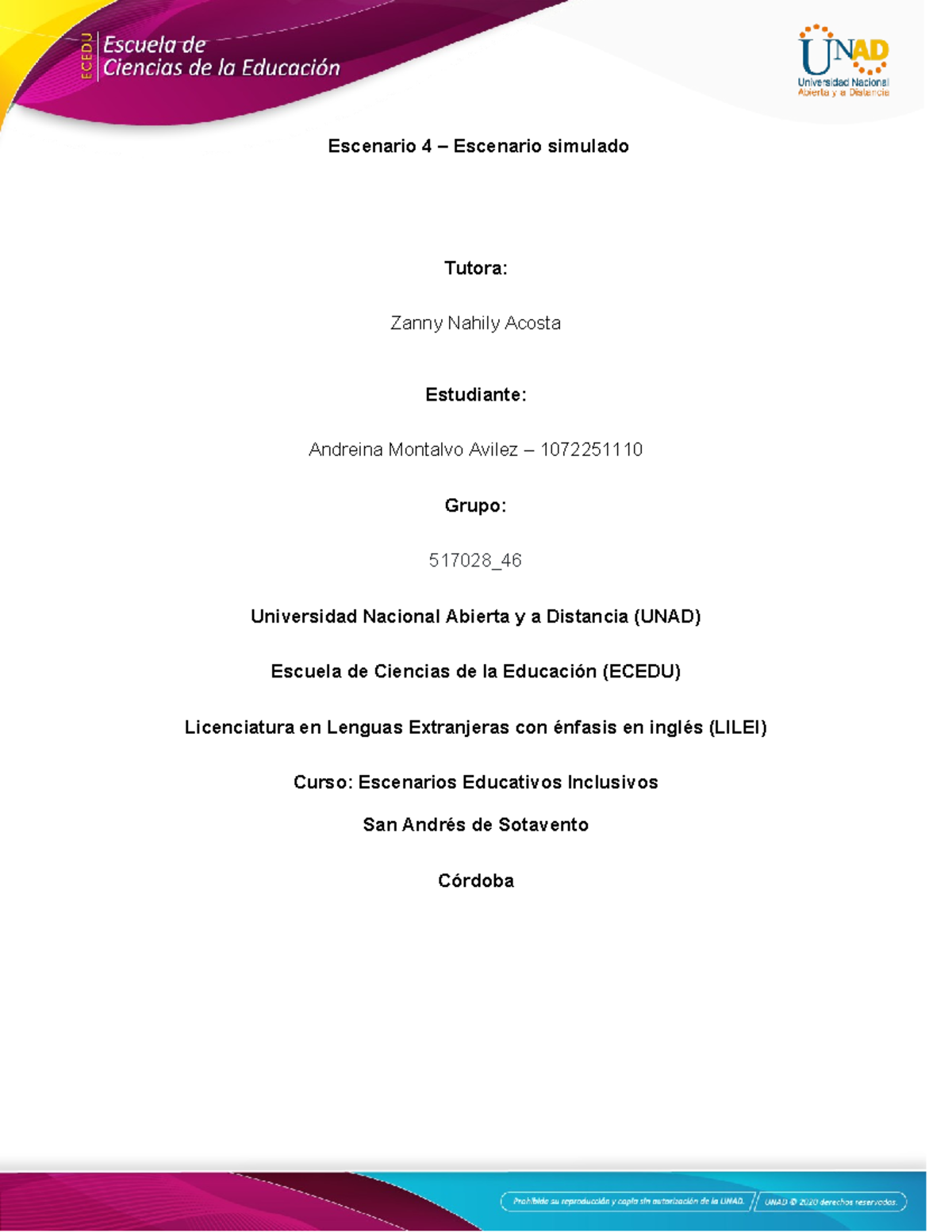 Escenario 4 – Escenario simulado - Escenario 4 – Escenario simulado ...