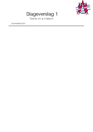 Inwerkplan - Inwerkplan Naam: Studentnummer: Telefoonnummer ...
