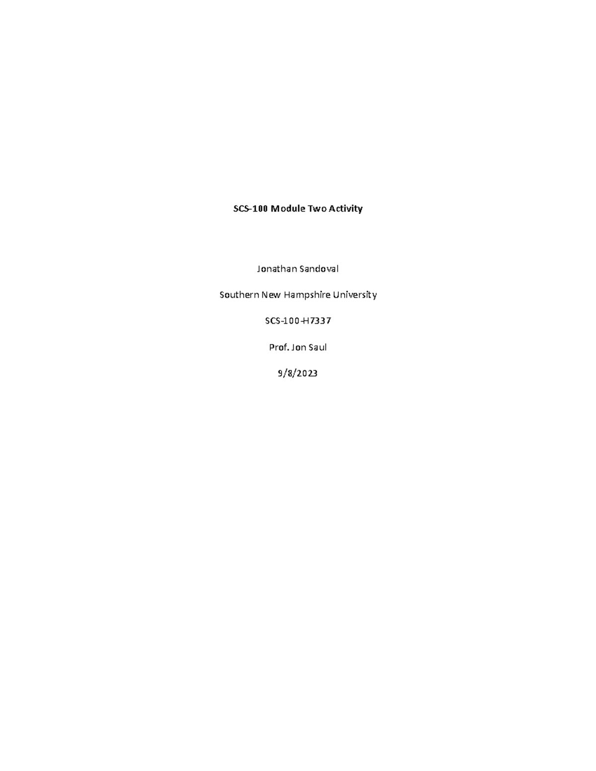 SCS 100 Module 2 2 Jonathan Sandoval - SCS-100 Module Two Activity ...