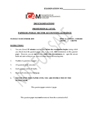 ACCA LSBF P4 Advanced Financial Management Free Study Material - - Studocu