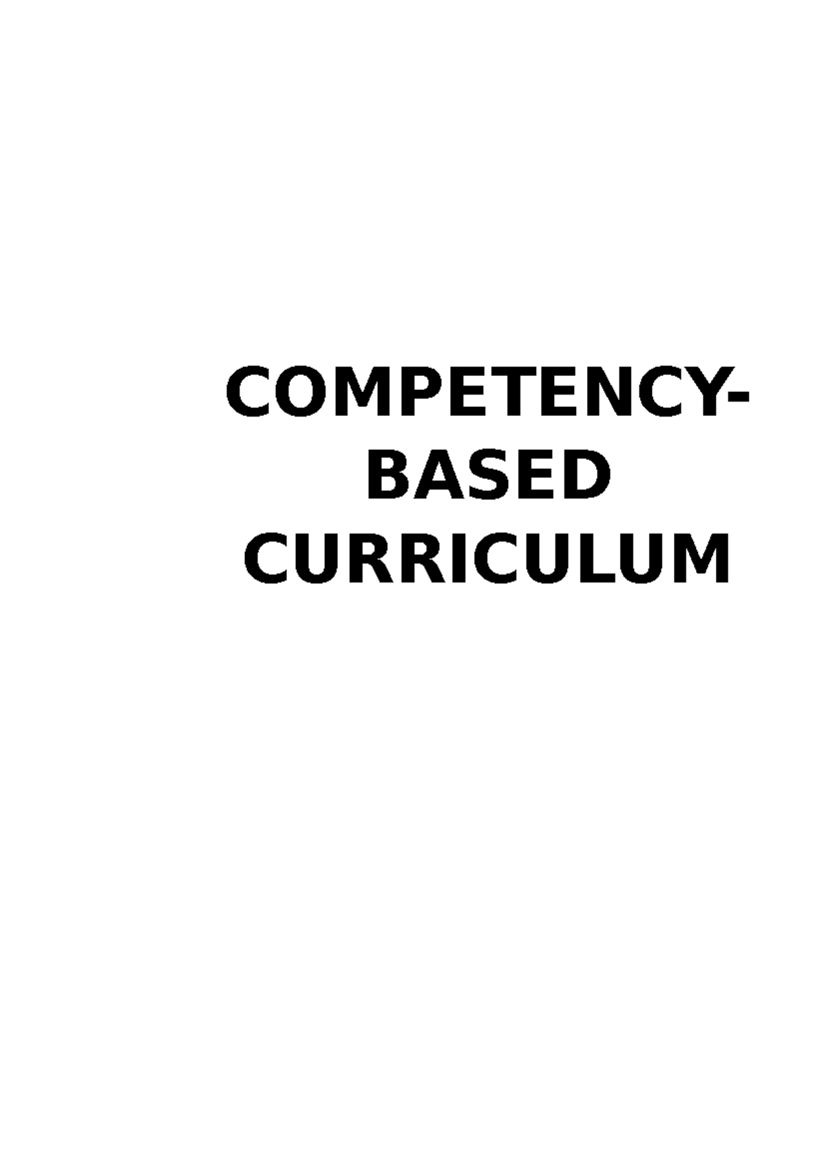 Competency based - COMPETENCY- BASED CURRICULUM COURSE DESIGN COURSE ...