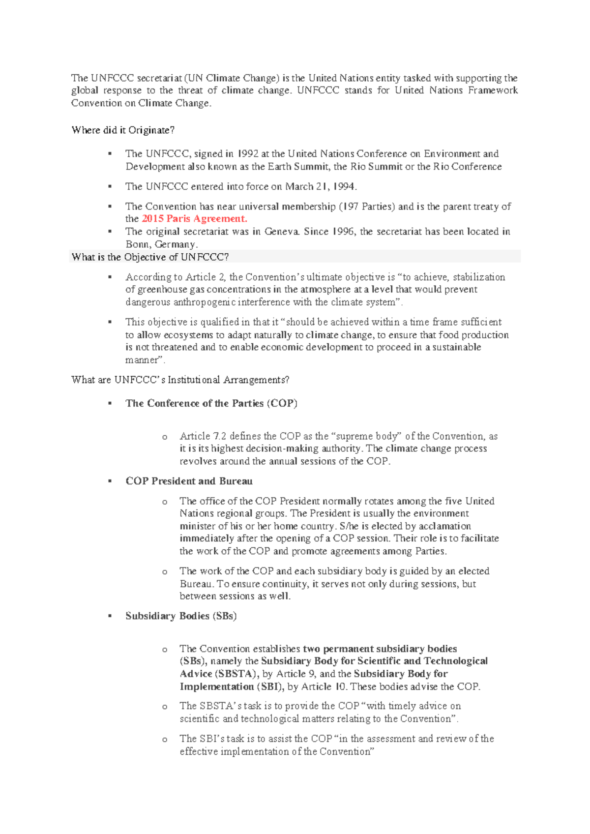 The Unfccc secretariat - The UNFCCC secretariat (UN Climate Change) is ...