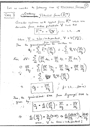 Note-11 - Lecture Notes - Classical Mechanics - Studocu