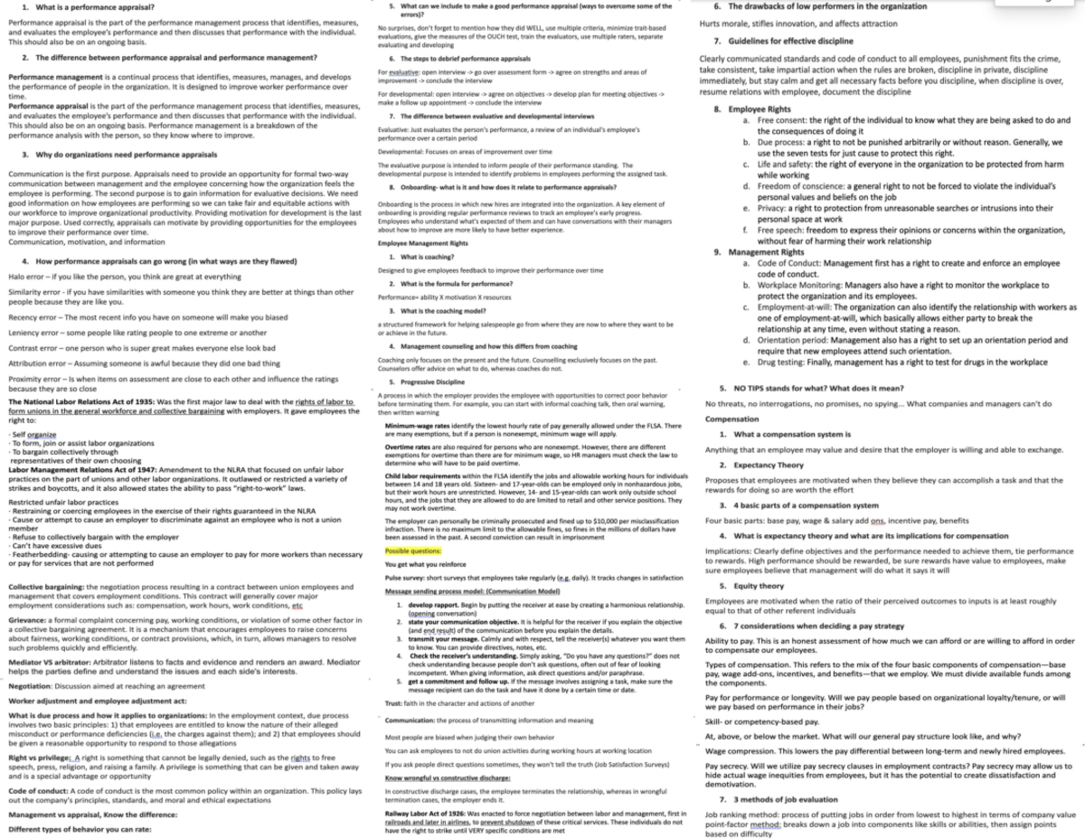 Cheat Sheet - OM 300 - Studocu