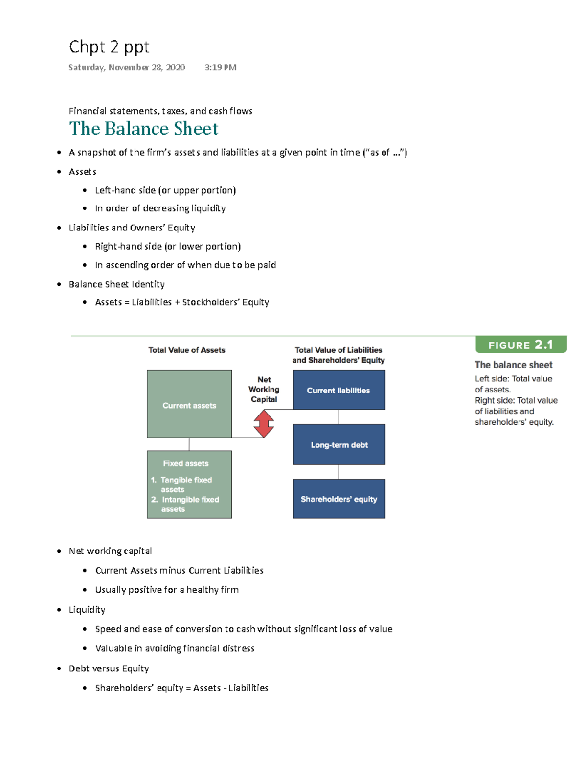 Chapter 2 ppt - Lecture notes 2 - &ŝŶĂŶĐŝĂů ƐƚĂƚĞŵĞŶƚƐ͕ ƚĂdžĞƐ͕ ĂŶĚ ...