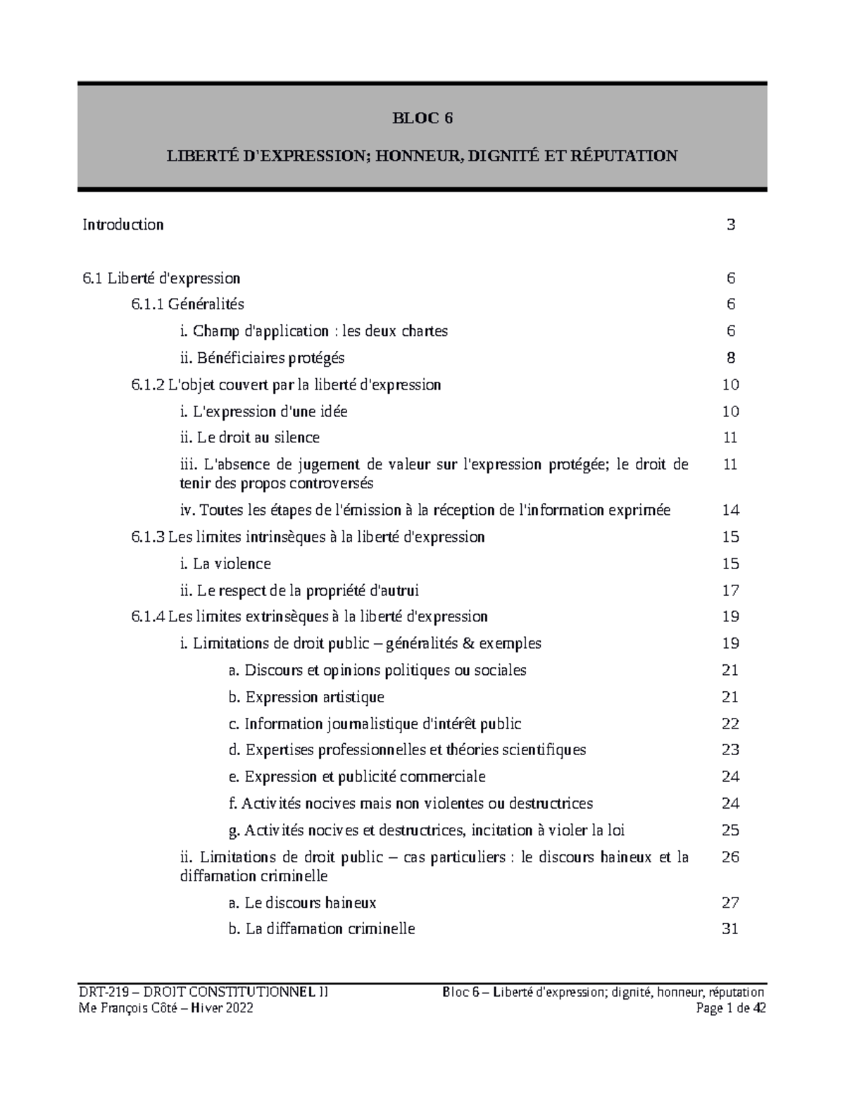 Bloc 6 - Liberté dexpression [V2 complétée] - LIBERTÉ D'EXPRESSION ...
