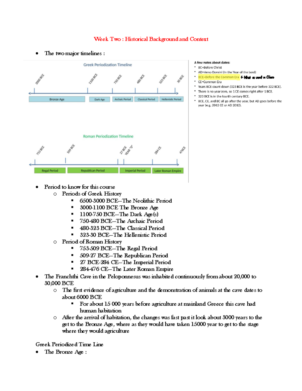 Week+2+Lecture+Notes - Week Two : Historical Background and Context The ...
