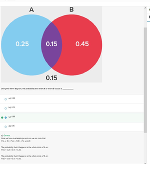 [Solved] Select the following statement that describes overlapping events - Introduction to ...