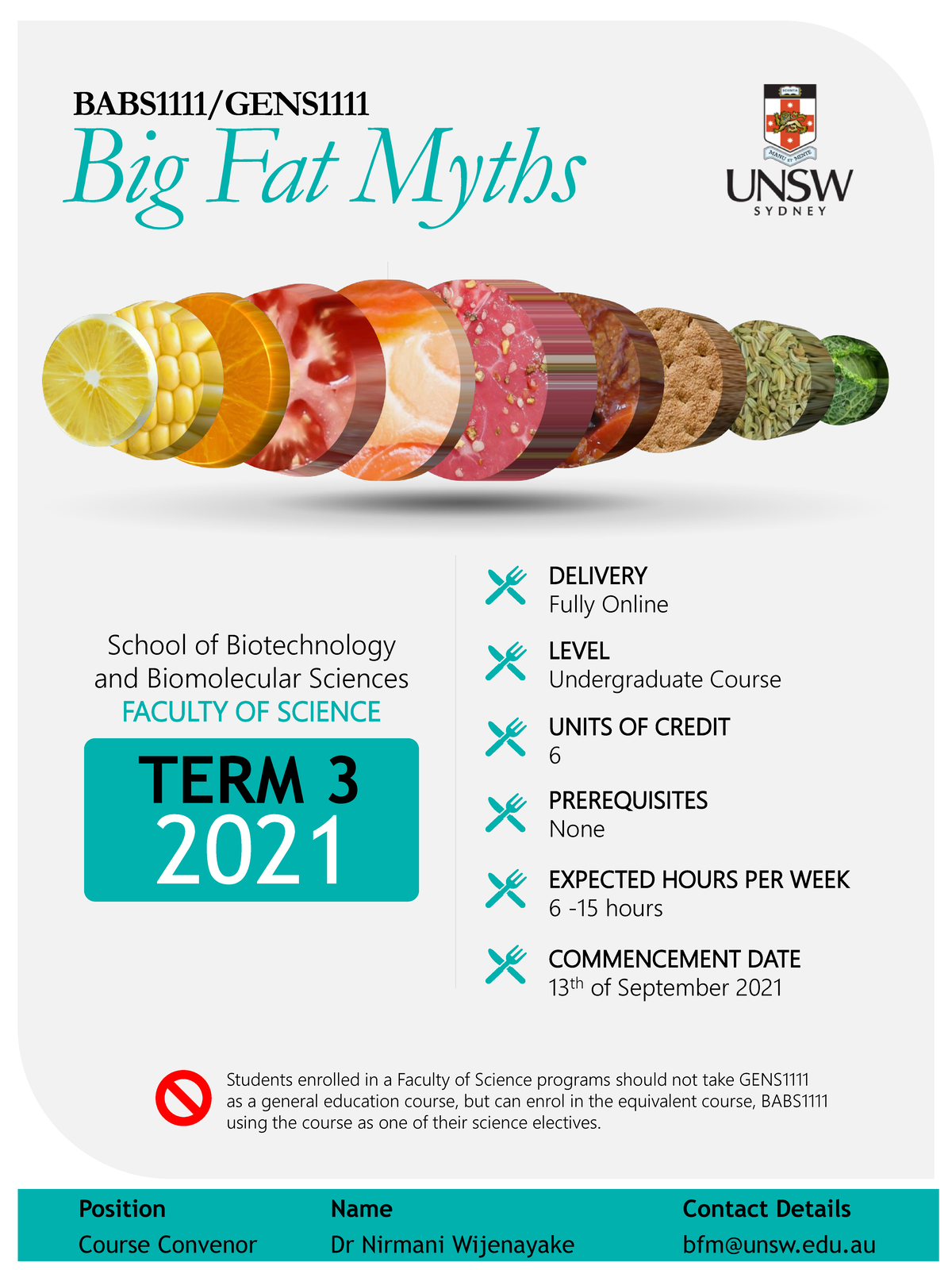 Big Fat Myths Course Outline T3 - 2021 - ####### BABS1111/GENS Big Fat ...