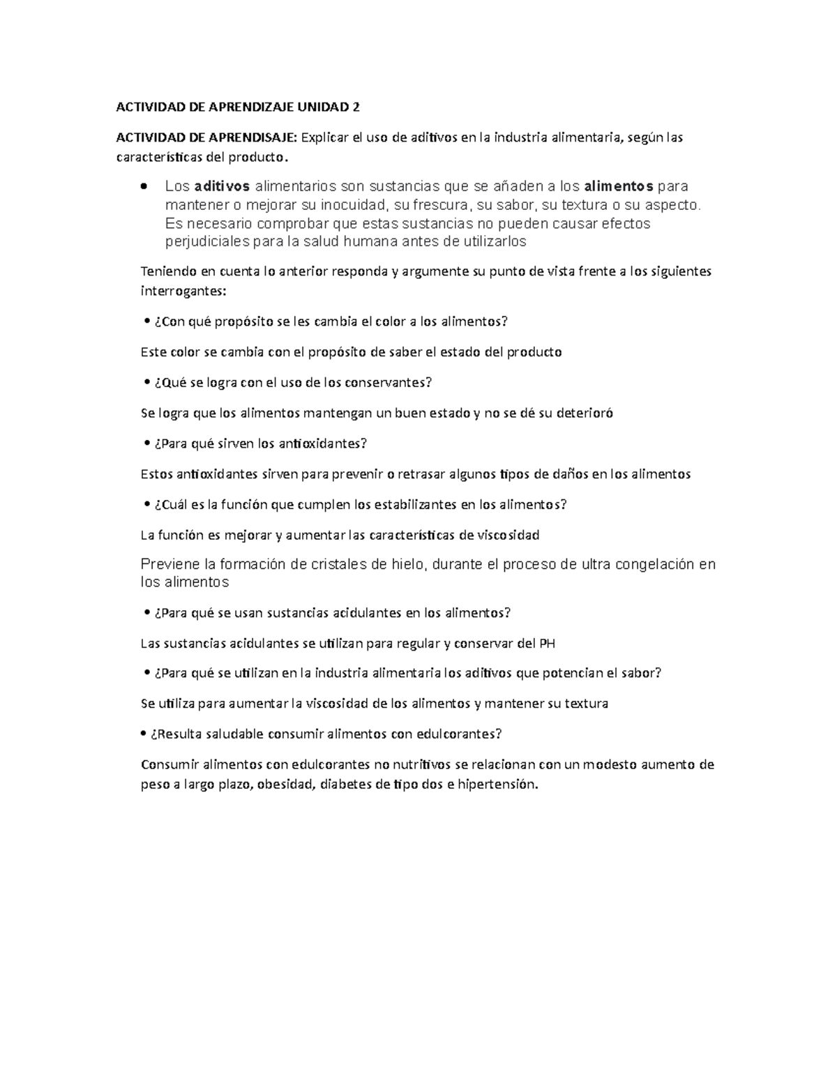 Actividad DE Aprendizaje Unidad 2 - ACTIVIDAD DE APRENDIZAJE UNIDAD 2 ...