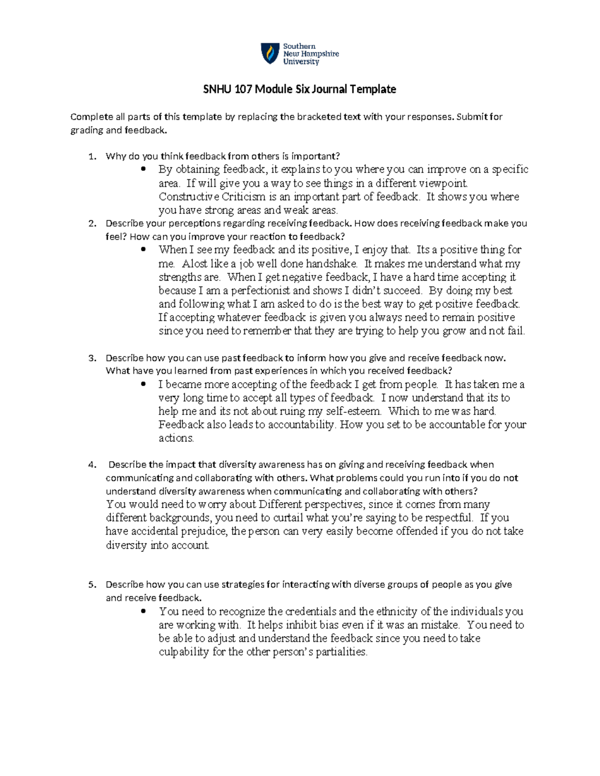 SNHU 107 Module Six Journal Template - SNHU 107 Module Six Journal ...
