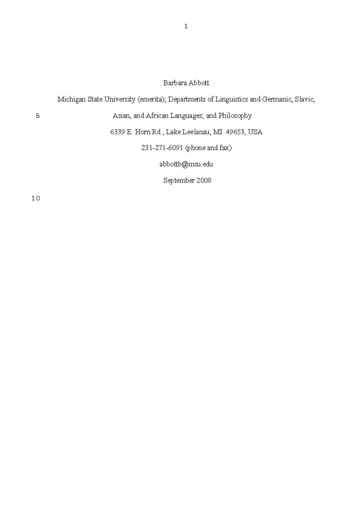 Abbott Reference Hbk - Barbara Abbott Michigan State University ...