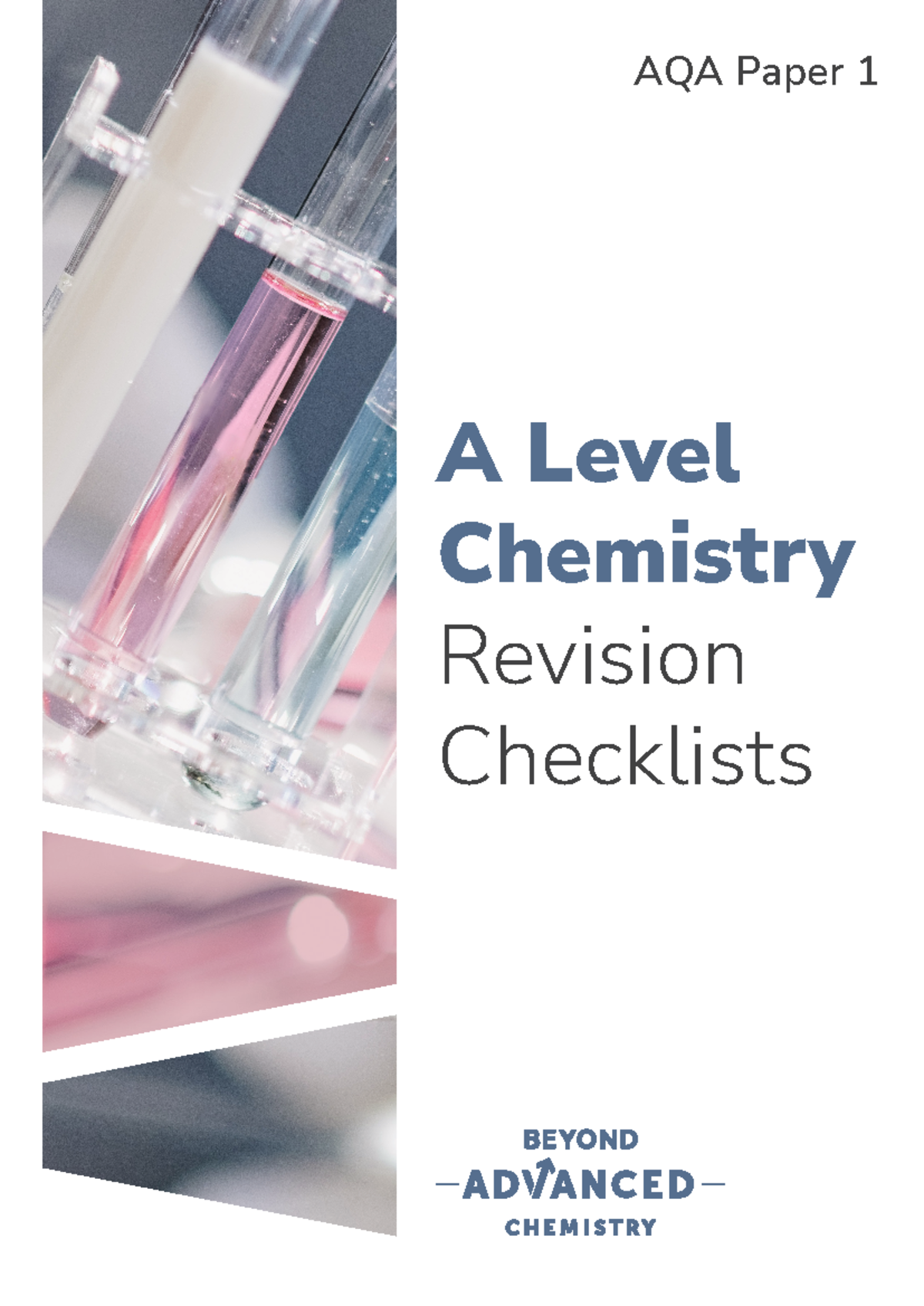 AQA A Level Chemistry Paper 1 Checklist - A Level Chemistry Revision ...