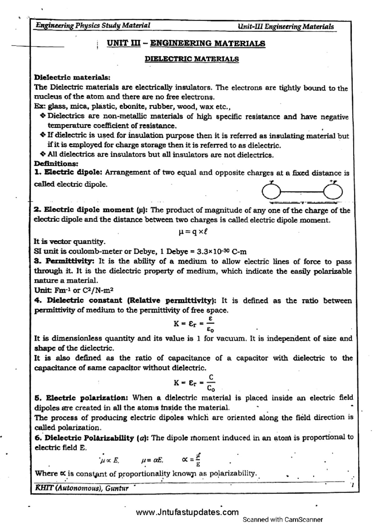 Engg Physics R20 - Unit-3 - electrical engineering - Studocu