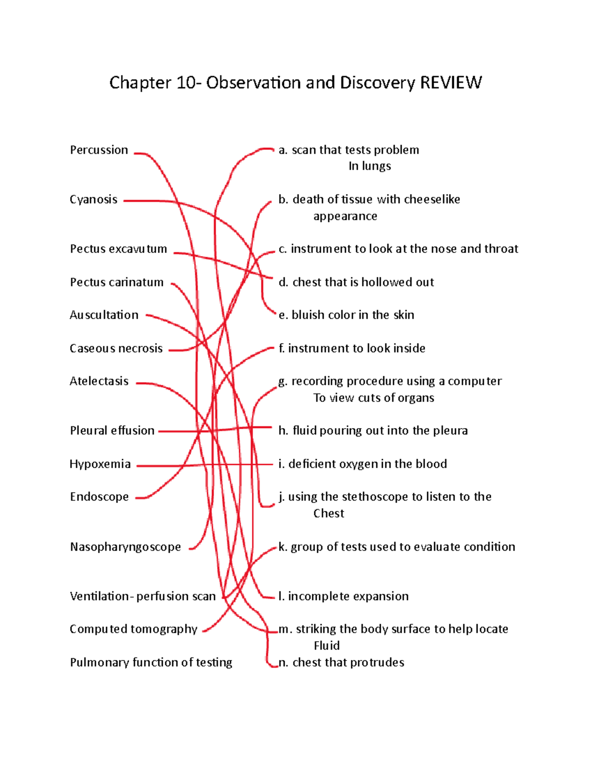 Chapter 10- Observation and Discovery Review - Chapter 10- Observation ...