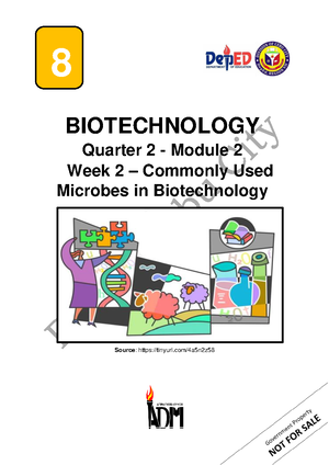 Q1 W1 M1 Biotechnology SSElective - 8 BIOTECHNOLOGY Quarter 1 – Module ...