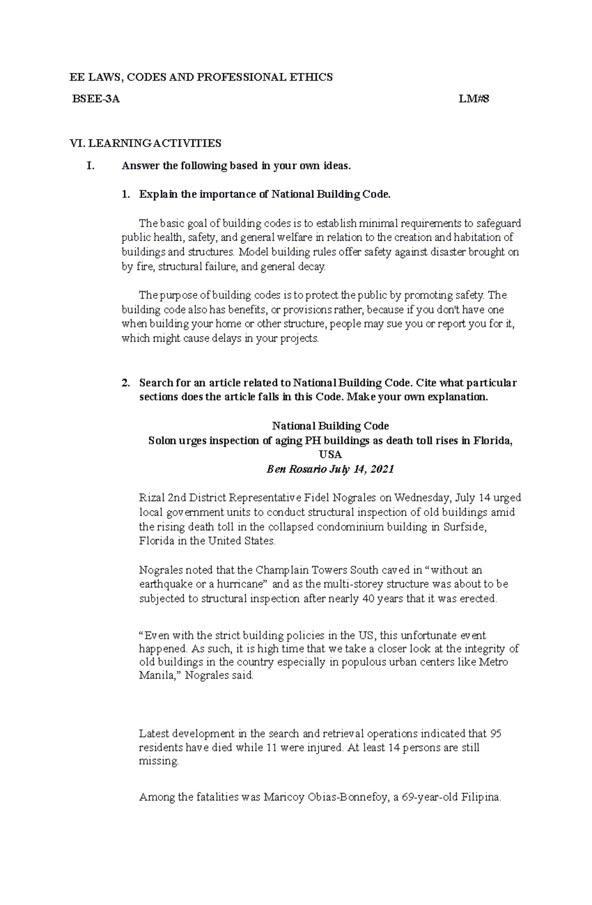 LM8-EE LAWS CODE AND Professional Ethics - EE LAWS, CODES AND ...