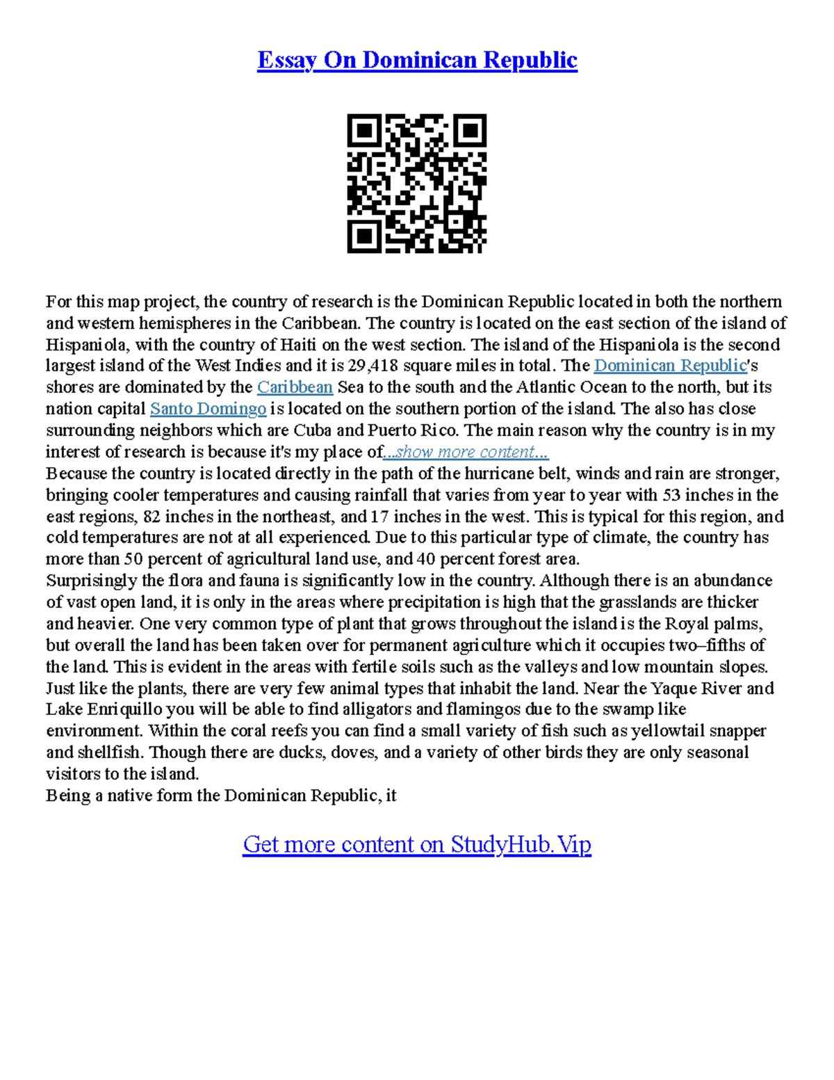 Essay On Republic Day - Essay On Dominican Republic For this map ...