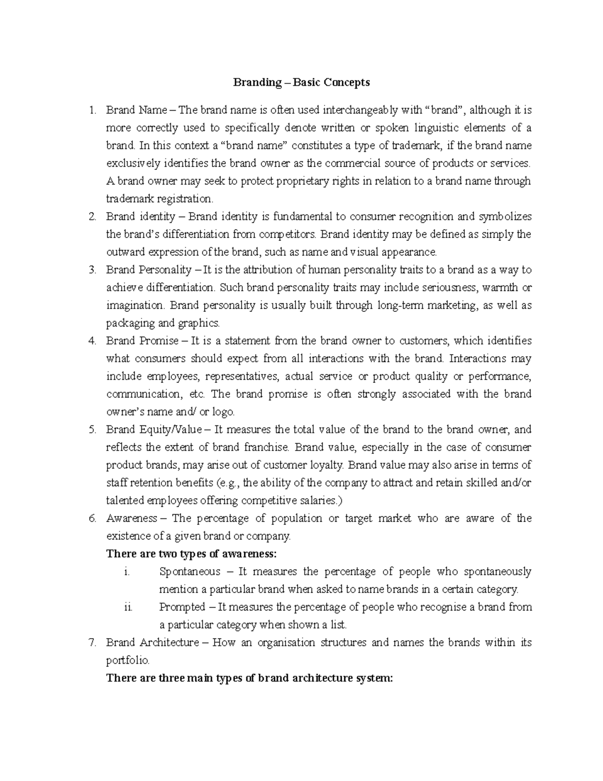 Branding basic concepts - definitions in brand management - Branding ...