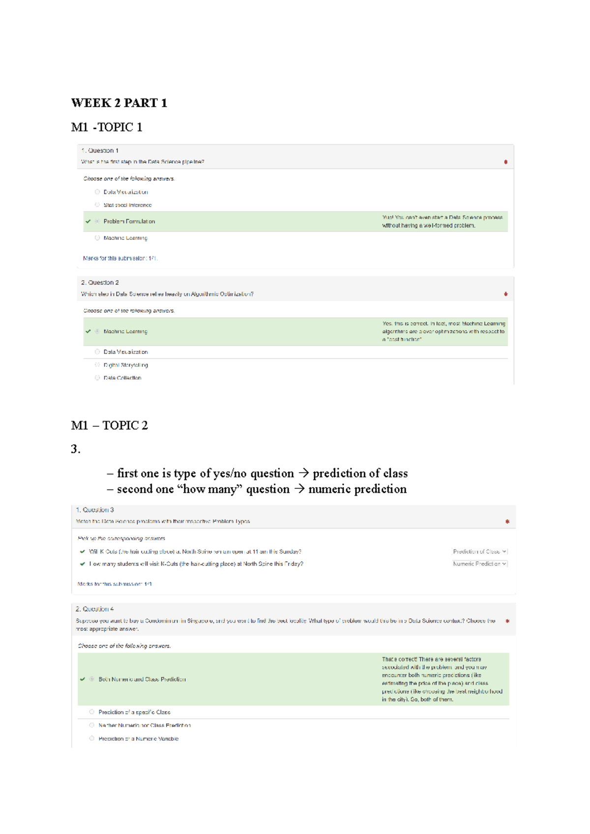 LAMS WEEK 2 TO 7 - WEEK 2 PART 1 M1 -TOPIC 1 M1 – TOPIC 2 3. first one is type of yes/no ...