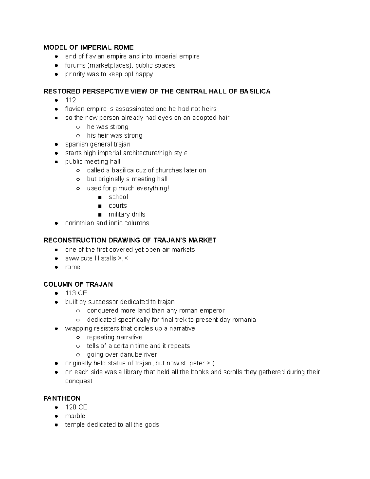 Art & Civilization 201A: Notes 14 - MODEL OF IMPERIAL ROME end of ...