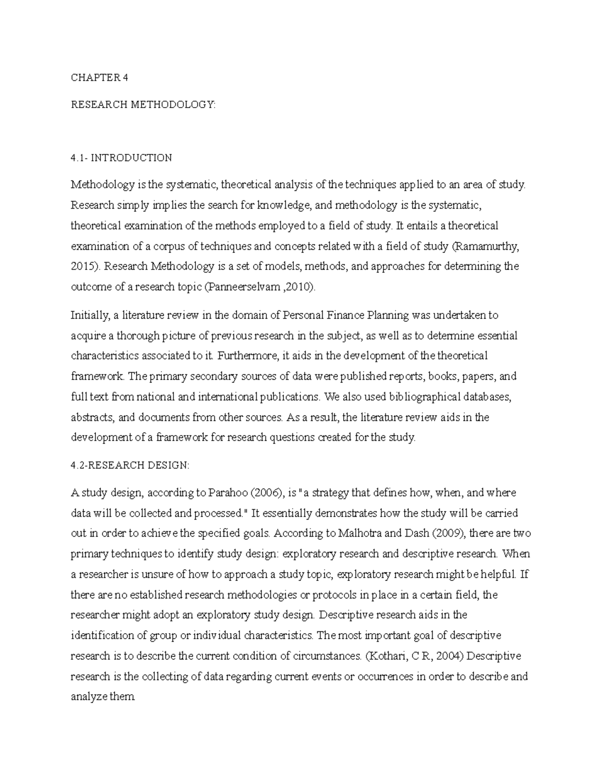 Research methodology of employees - Bachelors of commerce (Accountancy ...