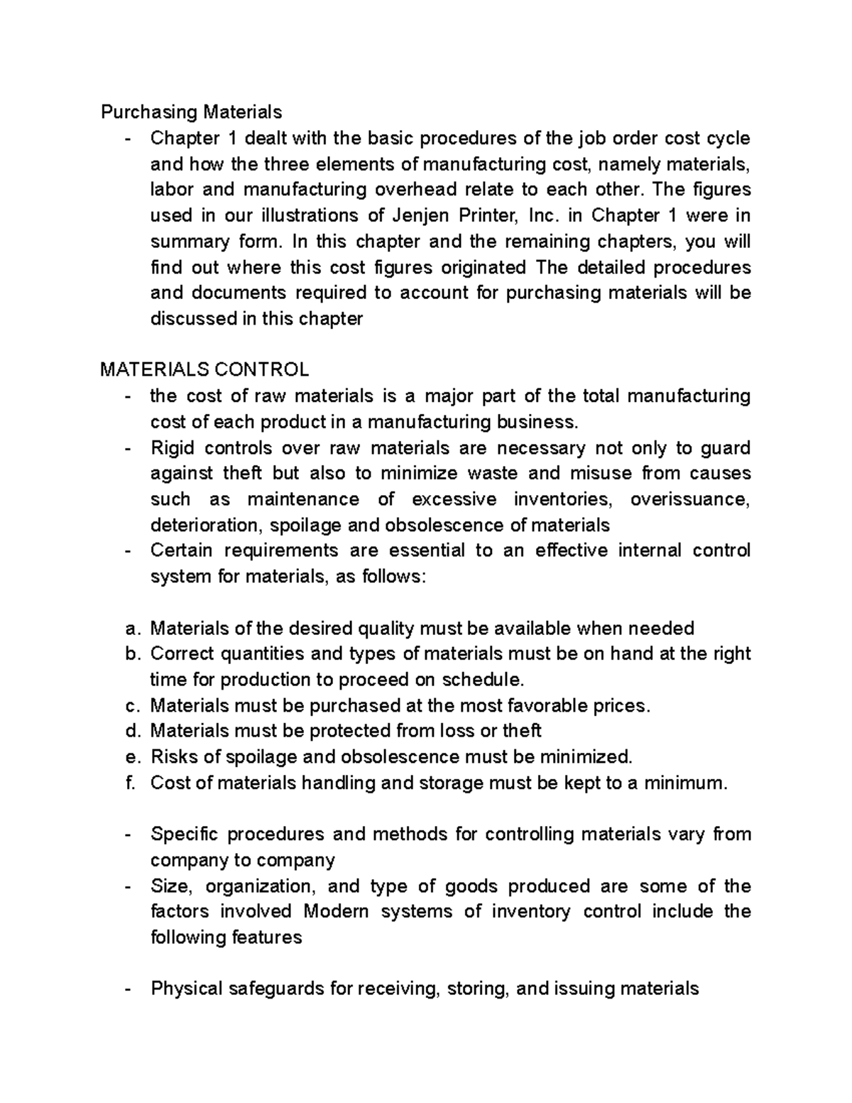 Purchasing Materials - The figures used in our illustrations of Jenjen ...