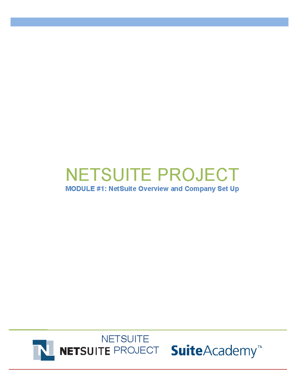 Net Suite Project - Module 1 - NETSUITE PROJECT MODULE #1: NetSuite ...