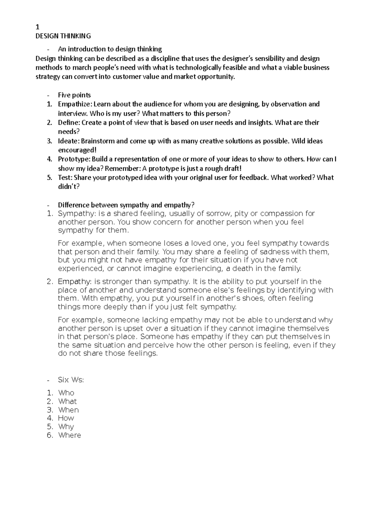 1. Design thinking - DESIGN THINKING An introduction to design thinking ...