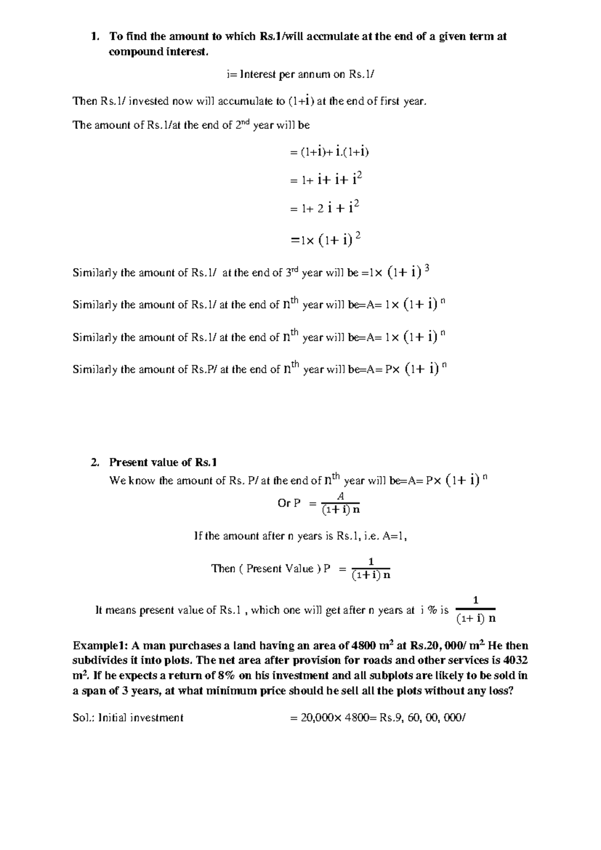 459759724 Mathematics of Valuation pdf - To find the amount to which Rs ...