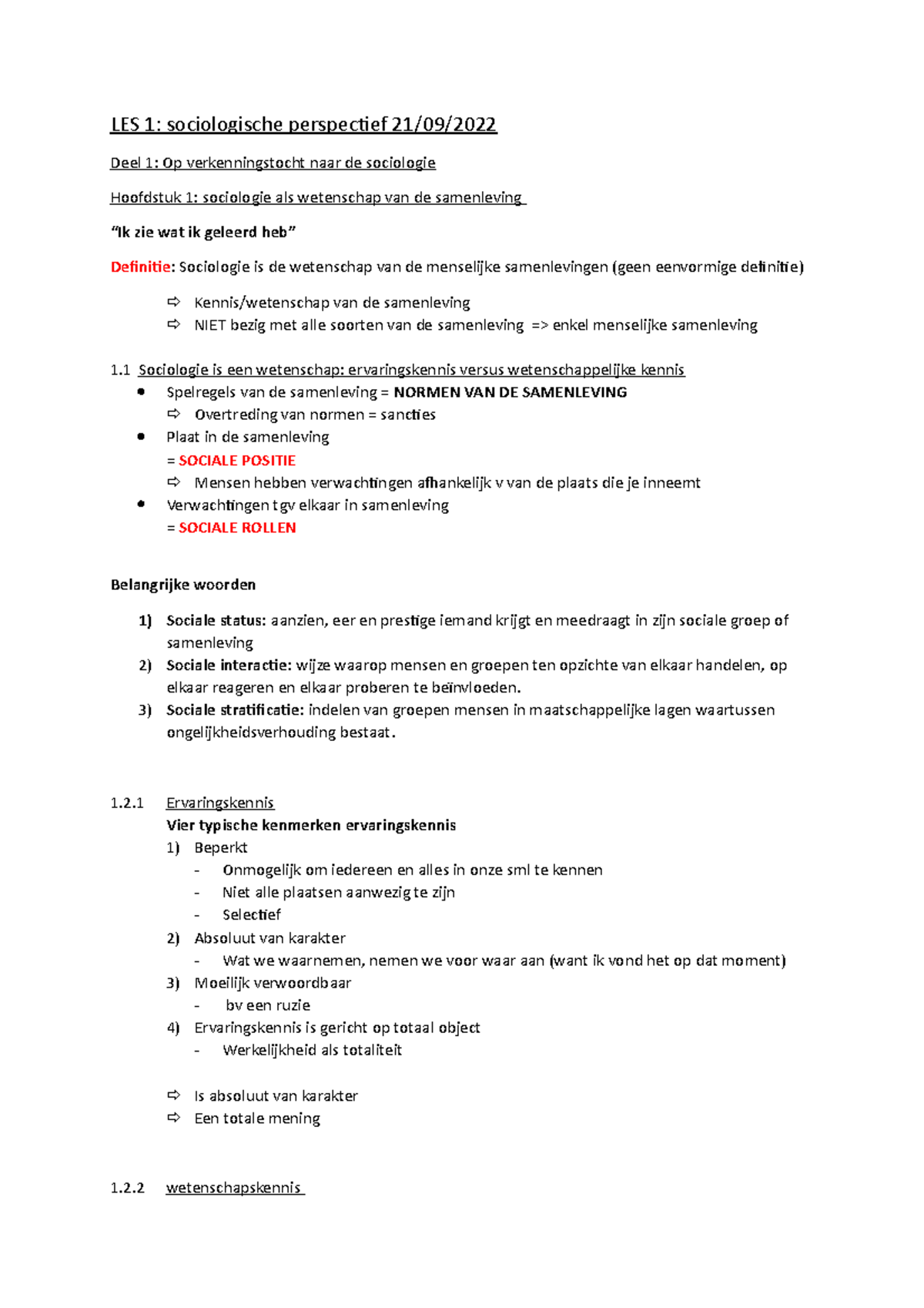 Sociologisch perspectief - Sociale stratificatie: indelen van groepen ...