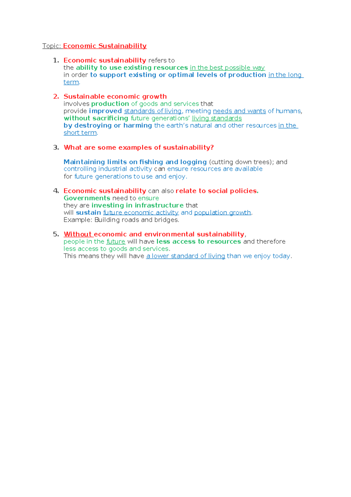 Economic Sustainability - Economic sustainability refers to the ability ...