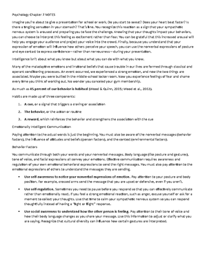 Psychology Chapter 4 Notes - Psychology Chapter 4 NOTES Theories and ...