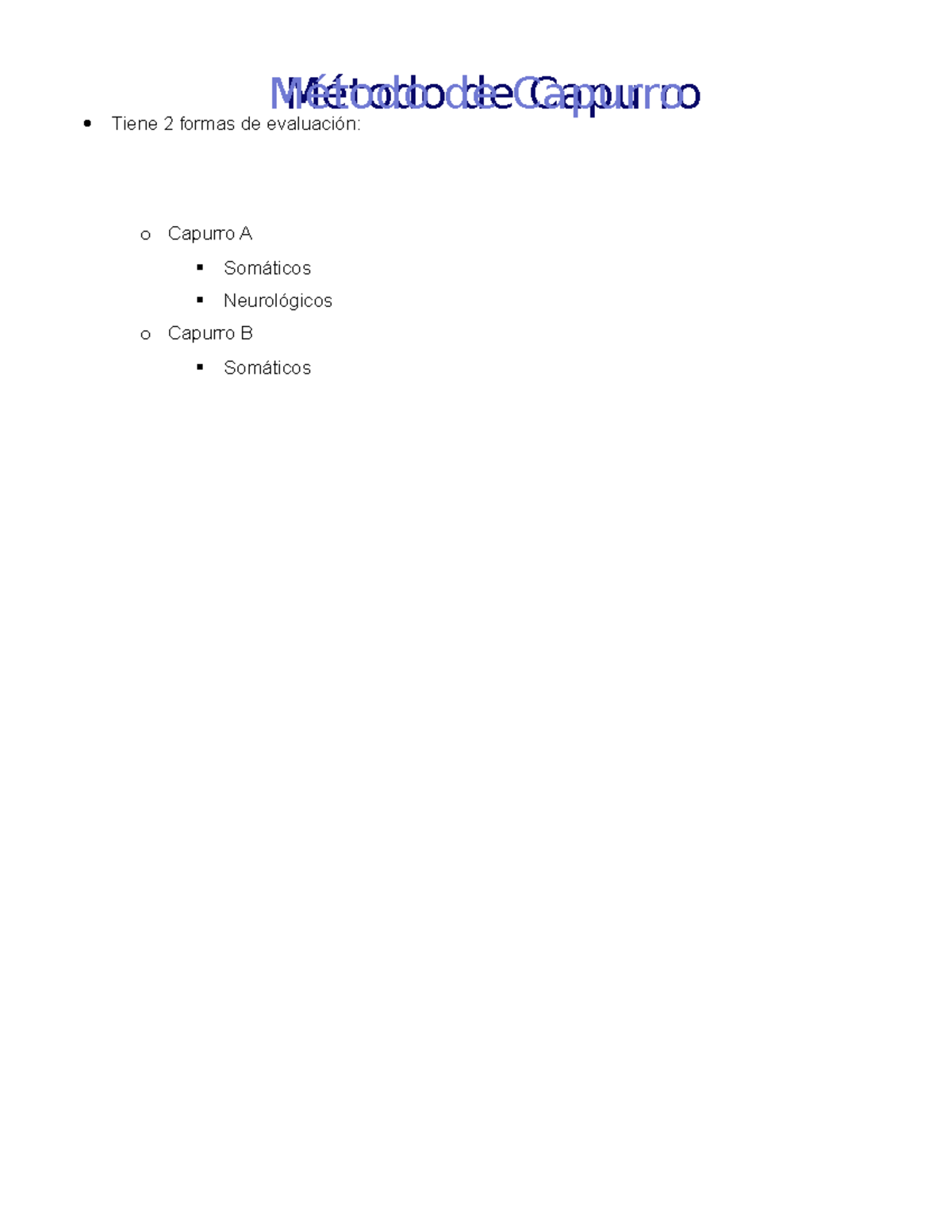 5 Capurro - NAAAAAAAAAAAA - Tiene 2 formas de evaluación: o Capurro A ...
