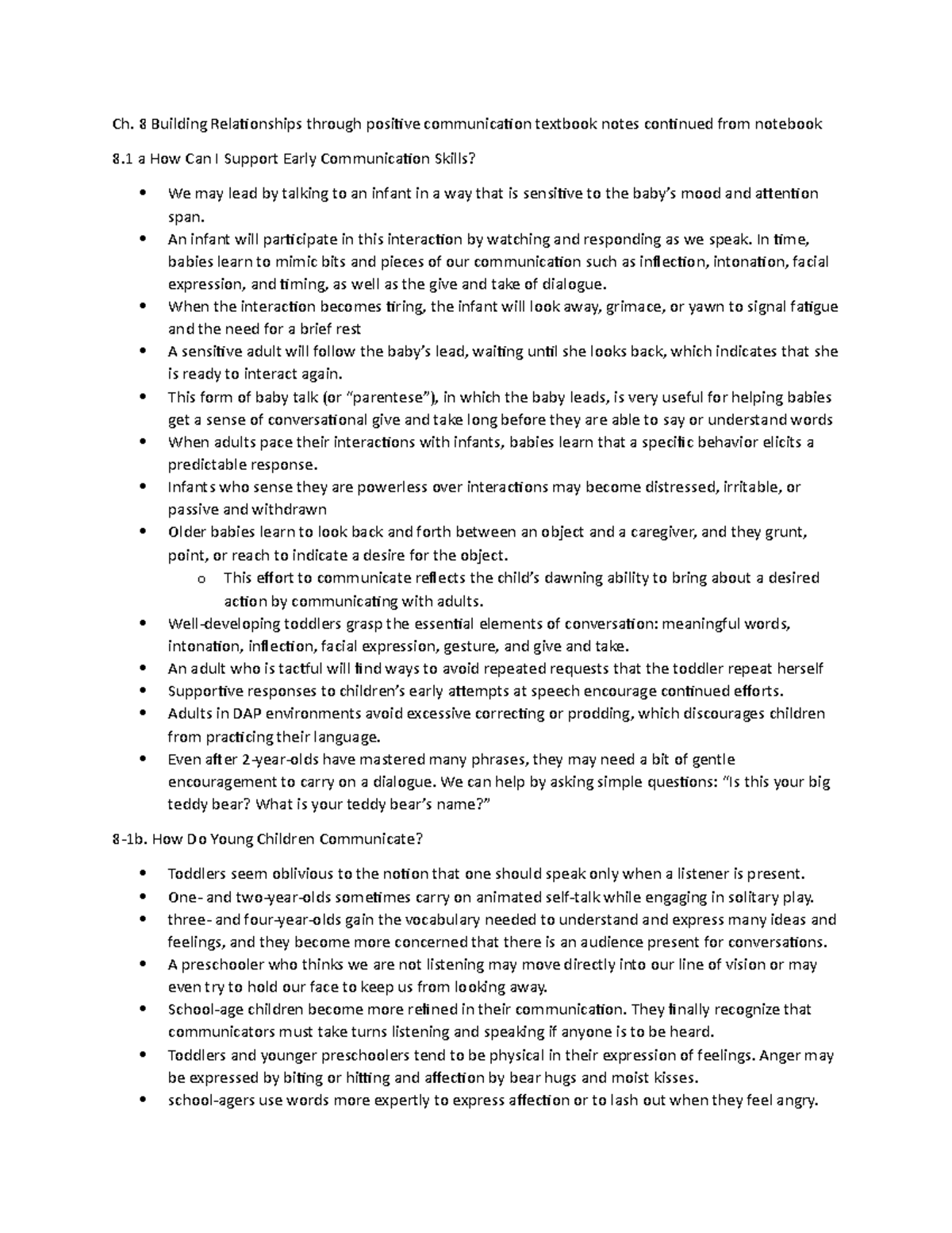 Ch. 8 Building Relationships through positive communication textbook ...