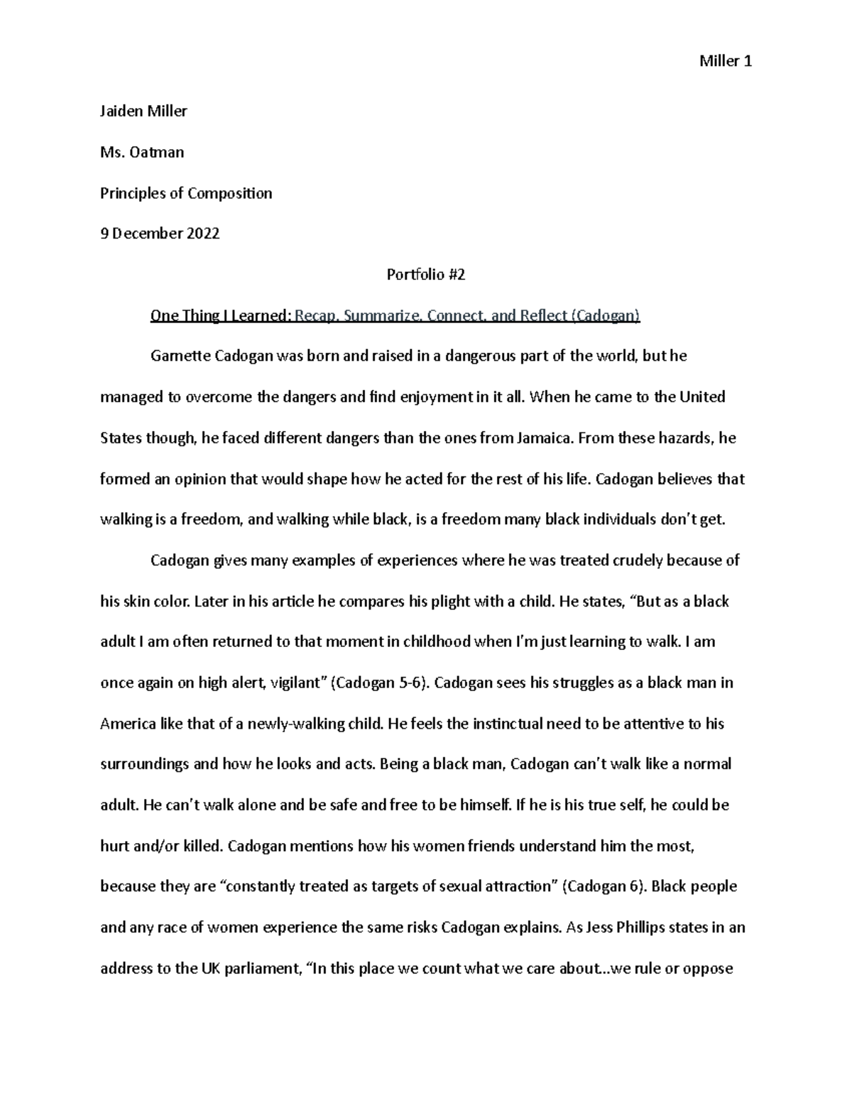 Portfolio 2 - Students had to compile multiple past assignments onto ...