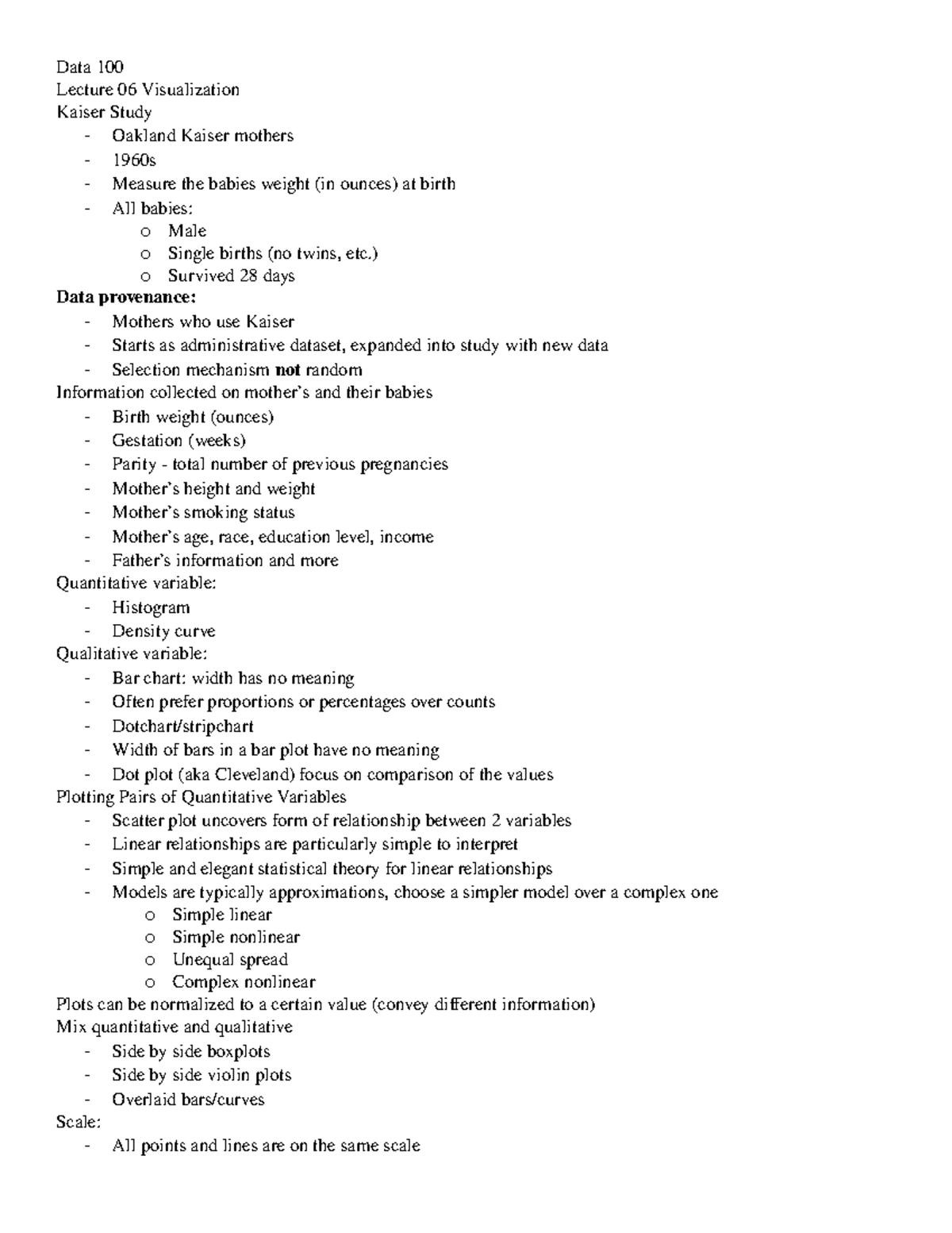 Lecture 06 - Josh Hug/ Fernando Perez - Data 100 Lecture 06 Visualization Kaiser Study - Oakland ...