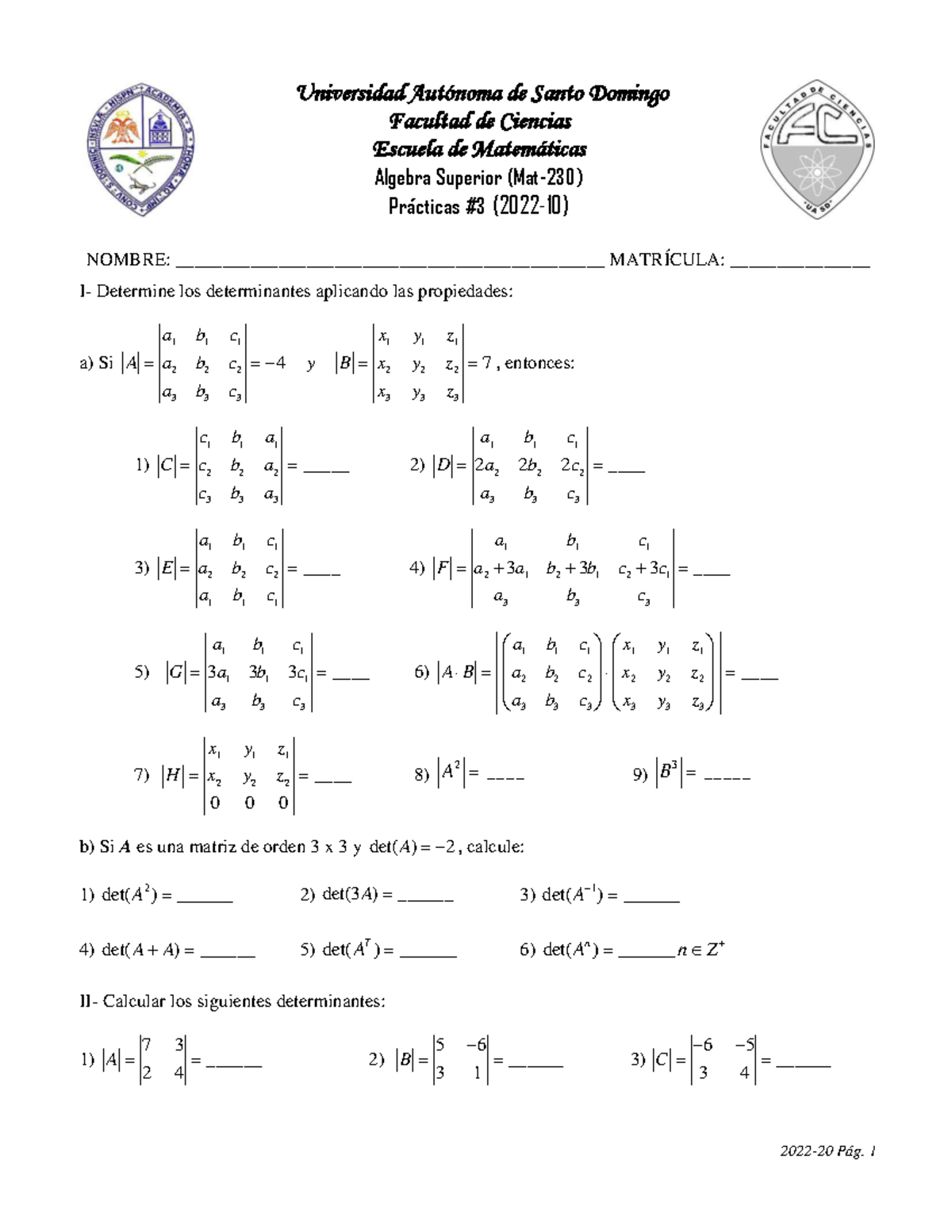 Practica 3 Mat-230-2022-20 - Universidad AutÛnoma de Santo Domingo ...