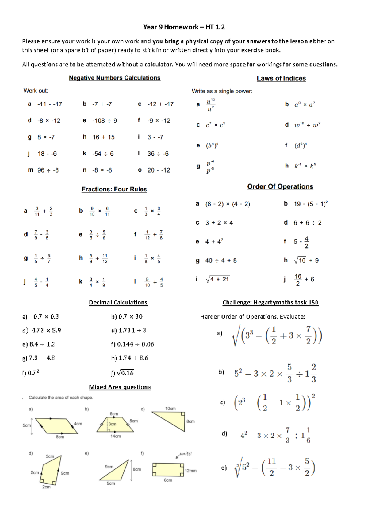 Y9H%20Homework%20HT%201 - Year 9 Homework – HT 1. 2 Please ensure your ...