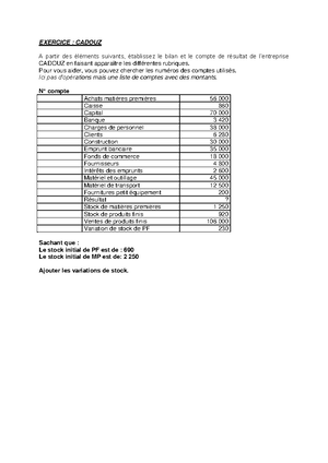 Exercices Supplementaires Creances Douteuses - L’état des créances ...