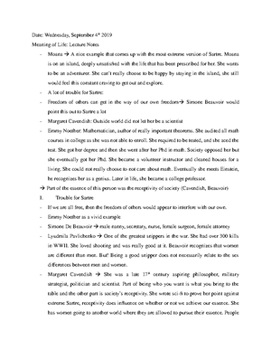 PHIL 1033 Notes - Professor David Cunning - PHIL 1033 – The Meaning of ...