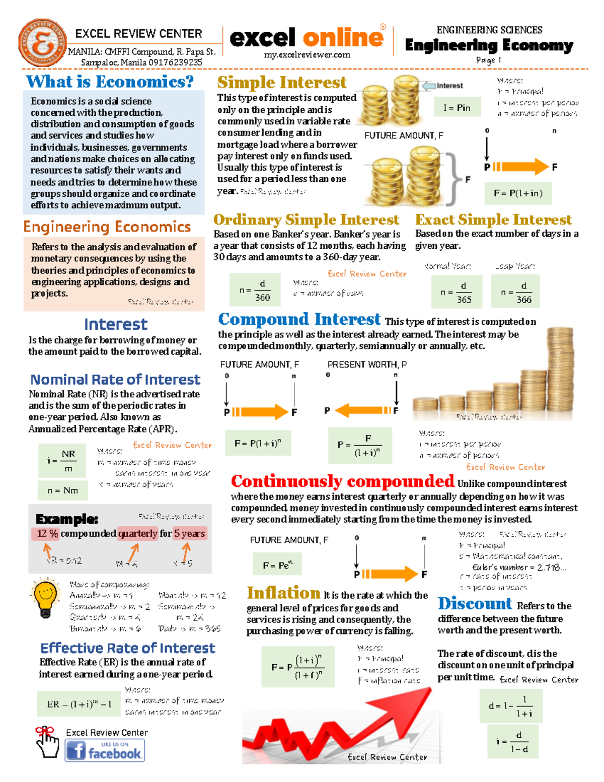 Econ1 - None - Engineering Economy Page 1 EXCEL REVIEW CENTER ...