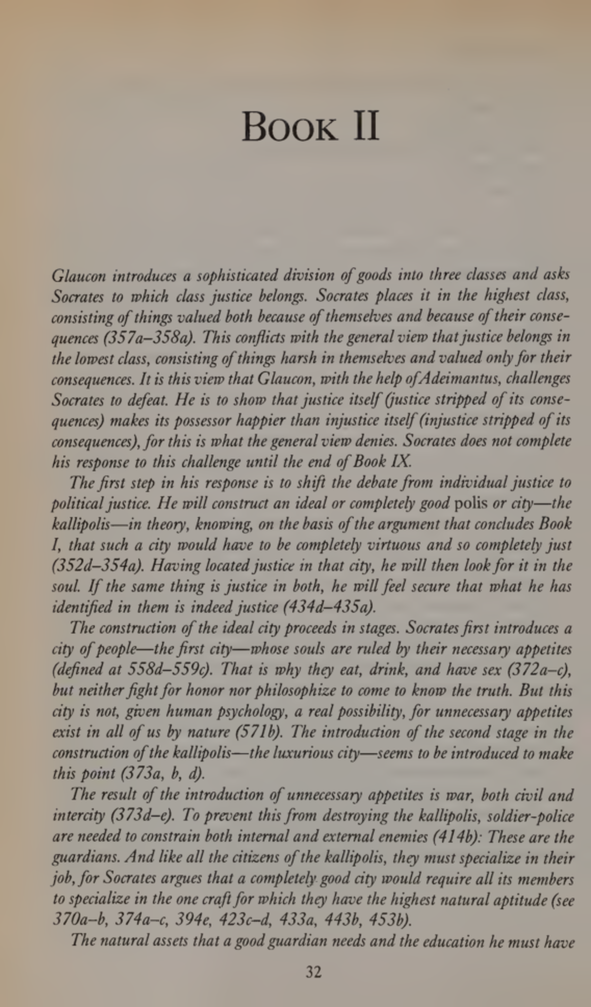 Grube Reeve summary of Rep books II-III - Book II Glaucon introduces a ...